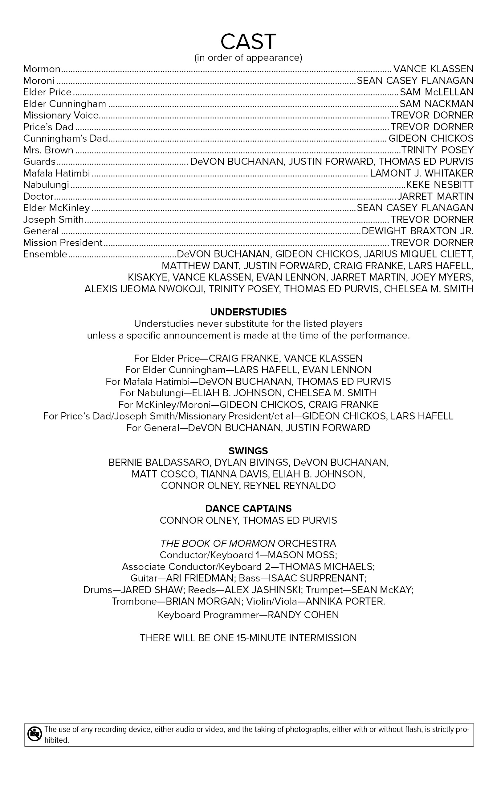 Lincoln Center The - The Book of Mormon