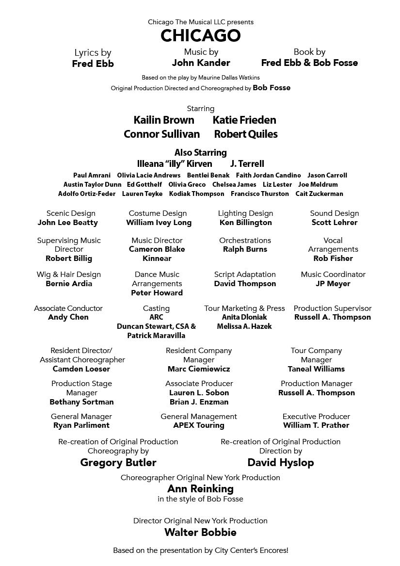 State Theatre New Jersey - Chicago The Musical